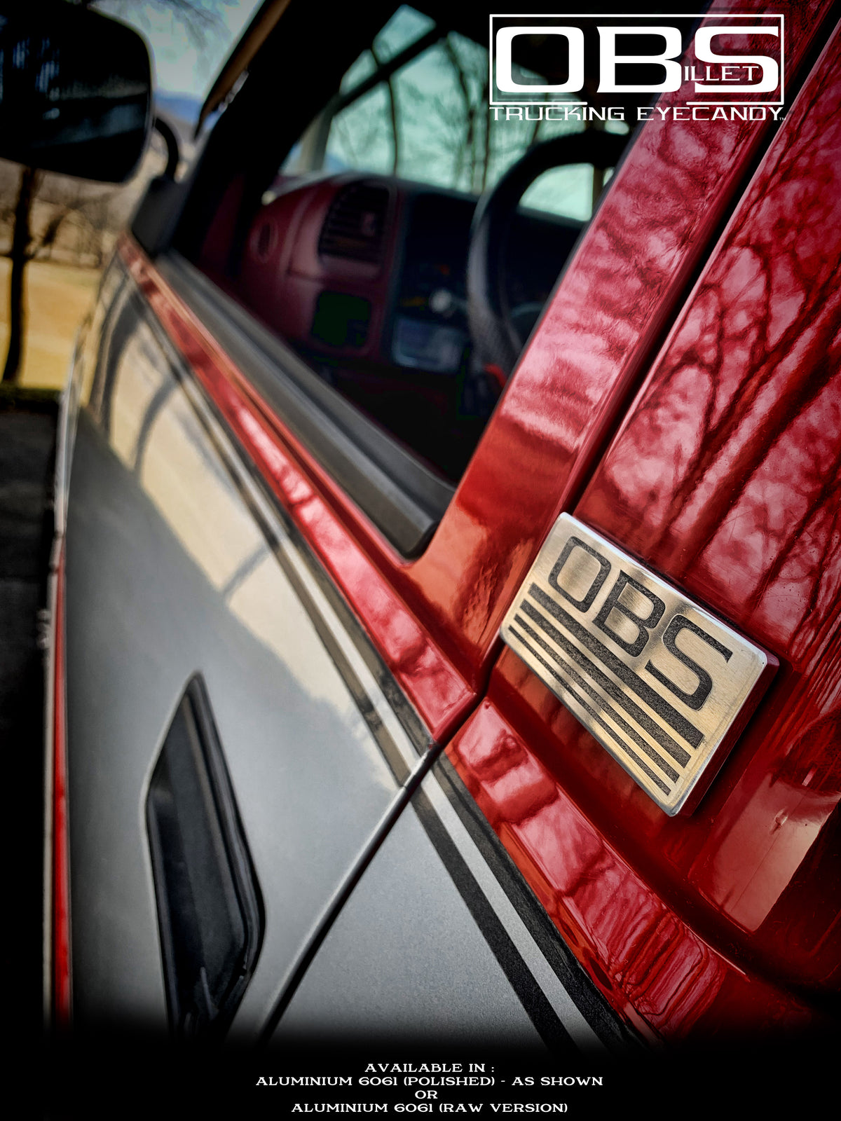 OBS - '4 Line' Classic Pillar Emblem - Sold as a Pair – OBS Billet