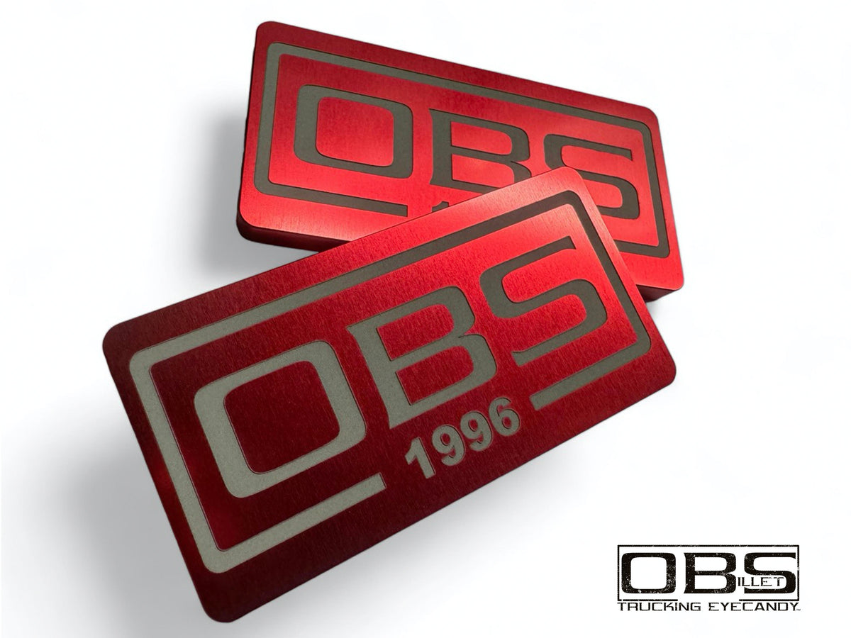 OBS Pillar Emblem - Year Specific - Anodized - Sold as a Pair – OBS Billet