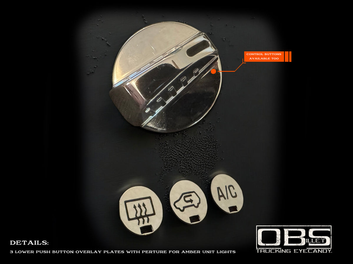 OBS A/C Unit - Lower Push Button Cover Plates - 3 Button Version - Set ...