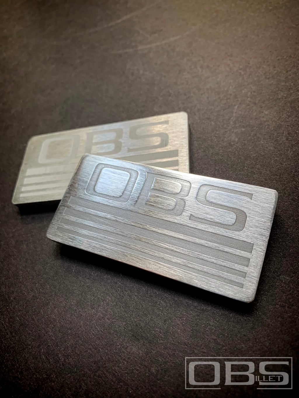 OBS - '4 Line' Classic Pillar Emblem - Sold as a Pair – OBS Billet