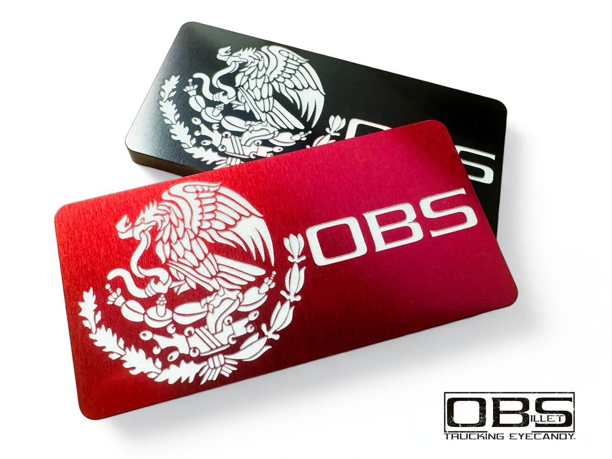 OBS - 'Mexican Golden Eagle' Classic Pillar Emblem - Anodized Billet ...