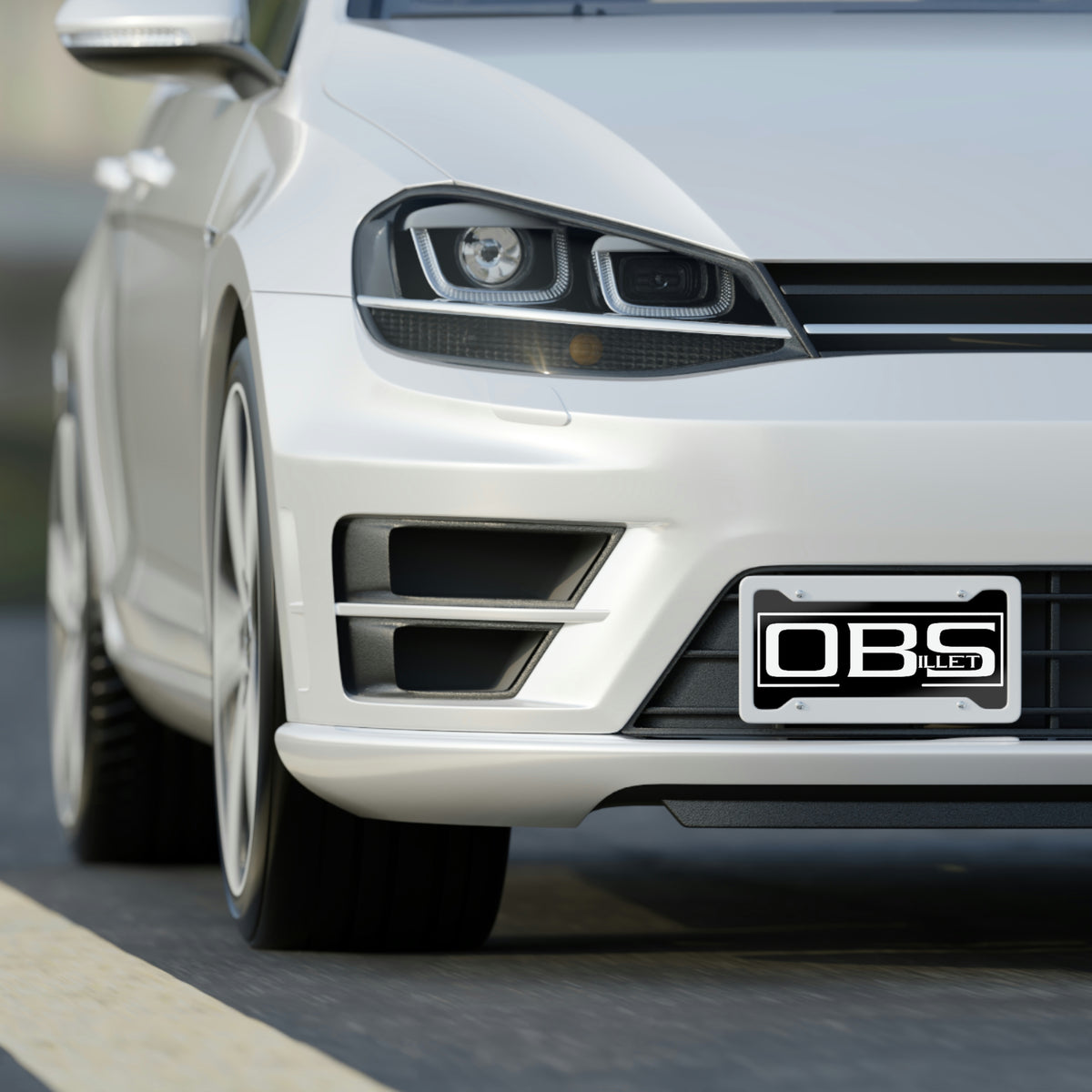 OBS Billet - Black License Plate